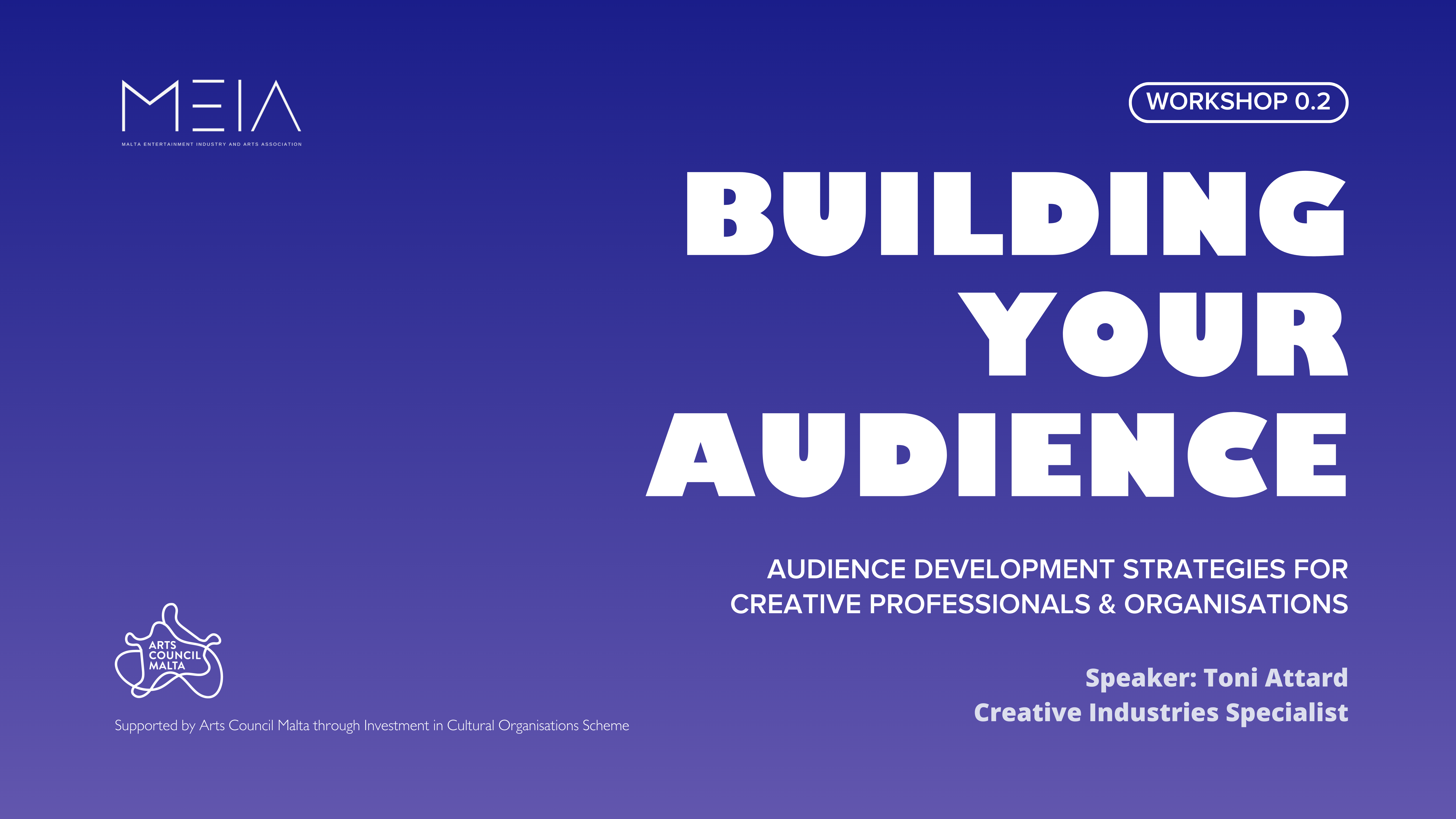 BUILDING YOUR AUDIENCE – - MEIA